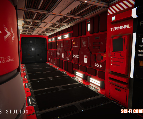 ArtStation - Sci-Fi Corridors II for the Unity engine | Game Assets