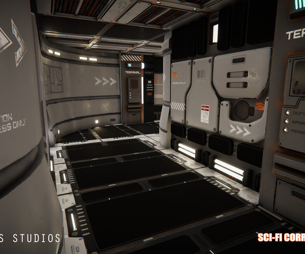 ArtStation - Sci-Fi Corridors II for the Unity engine | Game Assets