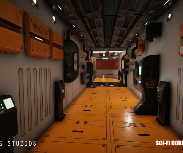 ArtStation - Sci-Fi Corridors I for the Unity engine | Game Assets