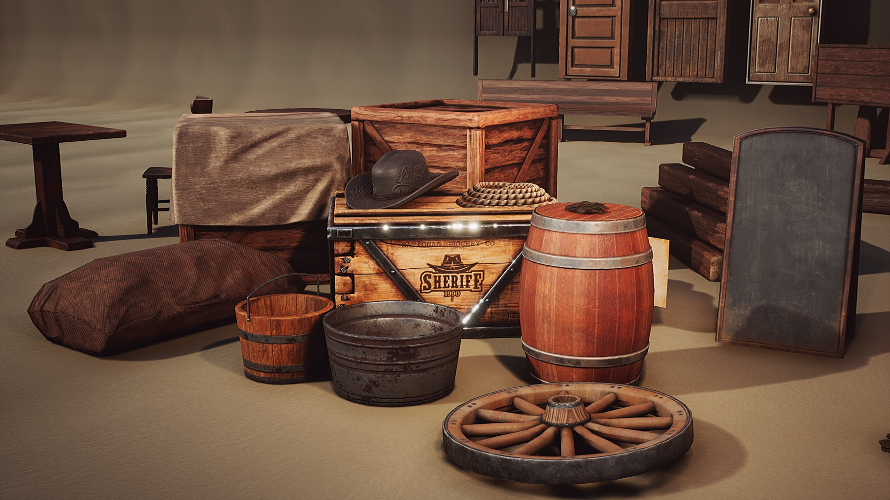 ArtStation - Wild West Props : Project SKYTERN | Game Assets