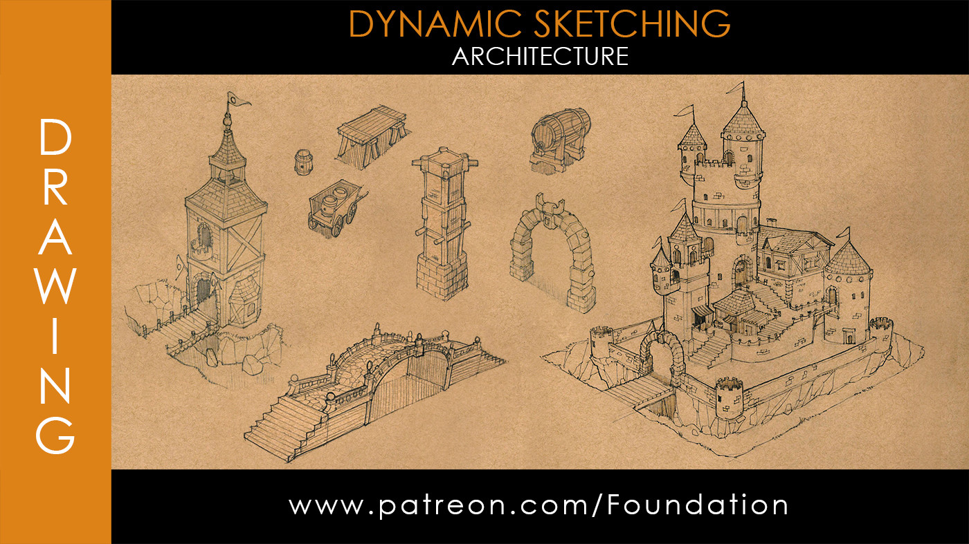 ArtStation - Foundation Art Group - Dynamic Sketching: Architecture ...