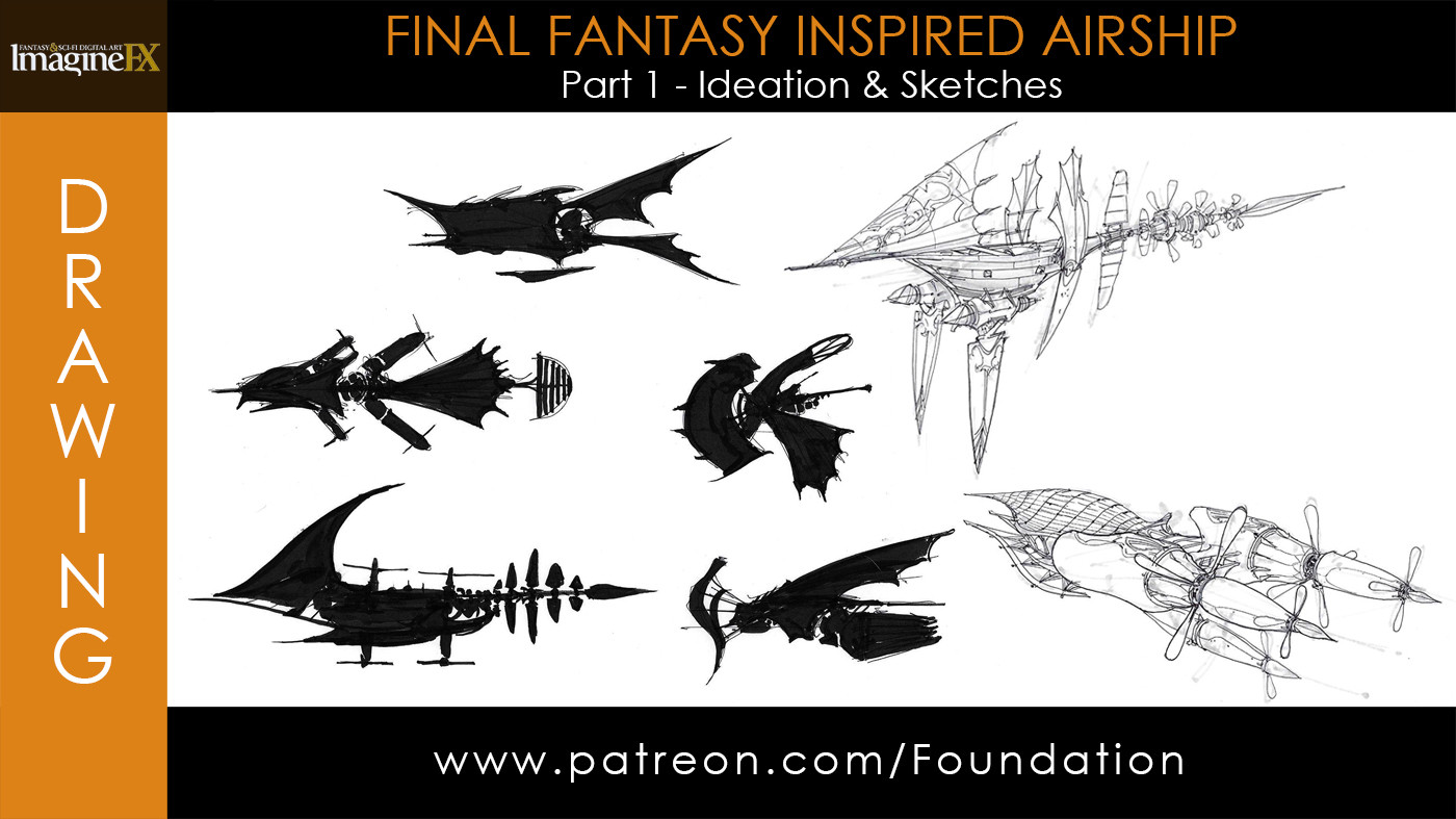 ArtStation - Foundation Art Group - Final Fantasy Inspired Airship ...