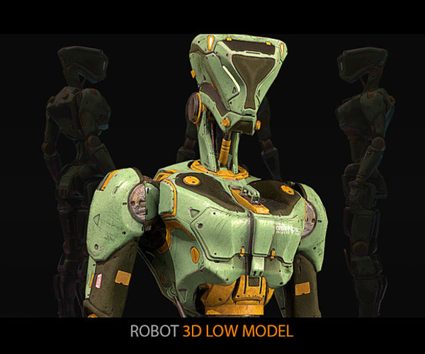 ArtStation - Humanoid robot 3D Model | Game Assets