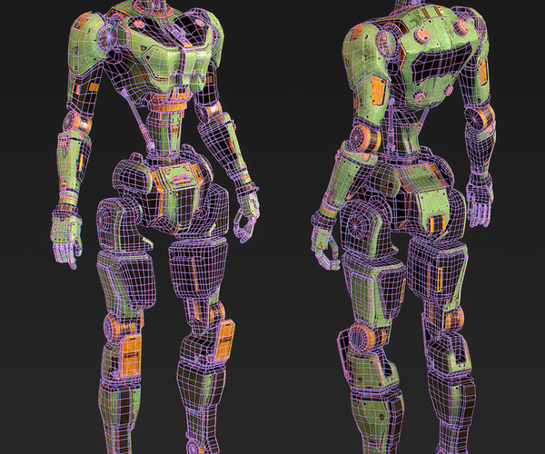 ArtStation - Humanoid robot 3D Model | Game Assets