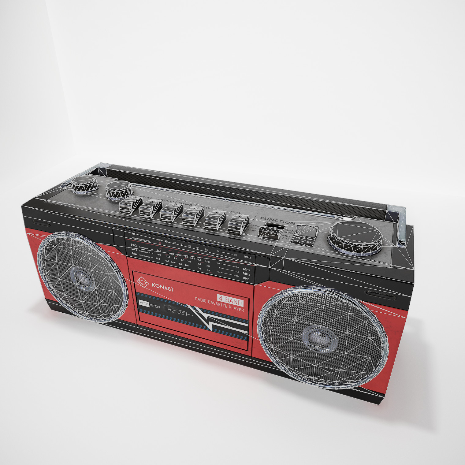 ArtStation - Boombox Retro VR / AR / low-poly 3D model | Resources