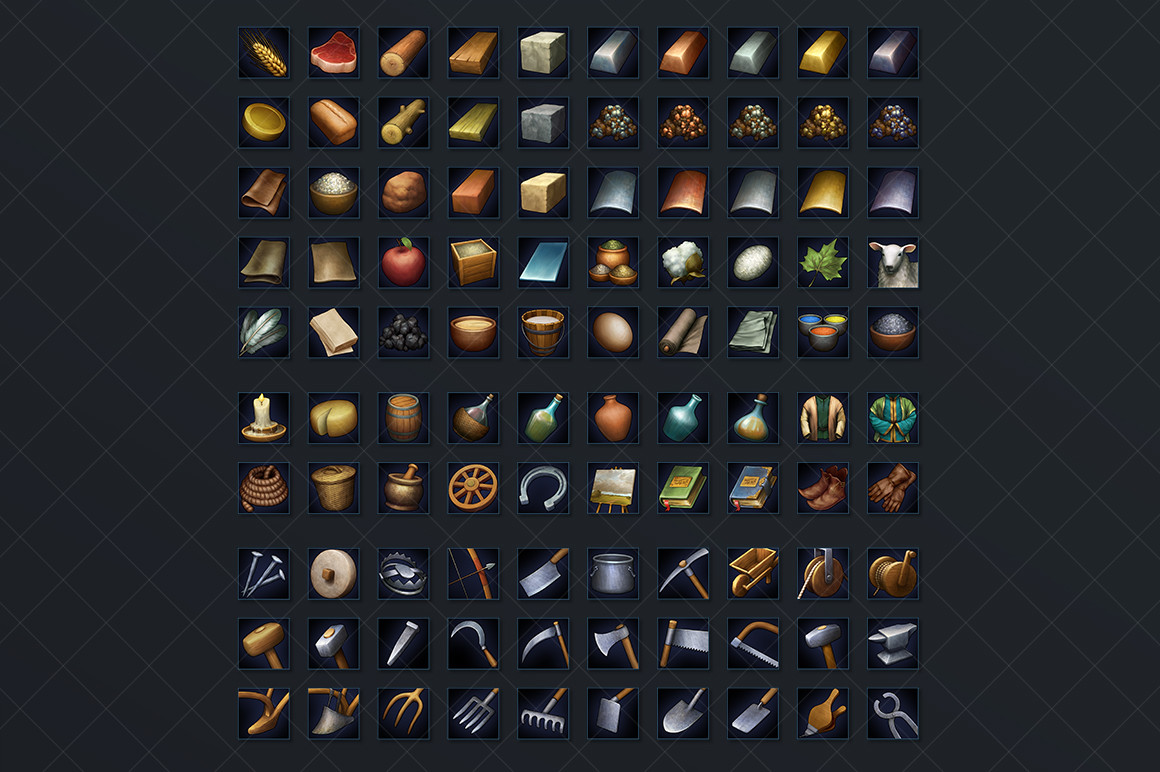 ArtStation - Resource Commodity And Tool Icons | Game Assets