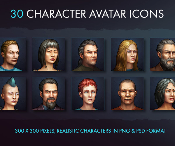 ArtStation - Character Avatar Icons - Modern | Game Assets
