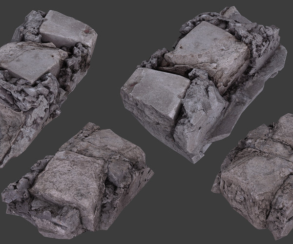 ArtStation - Scanned Construction Debris Pack | Game Assets