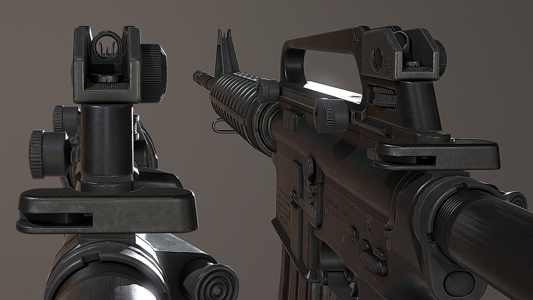 ArtStation - Ironbelly M4A1 FBX 3D Model | Resources