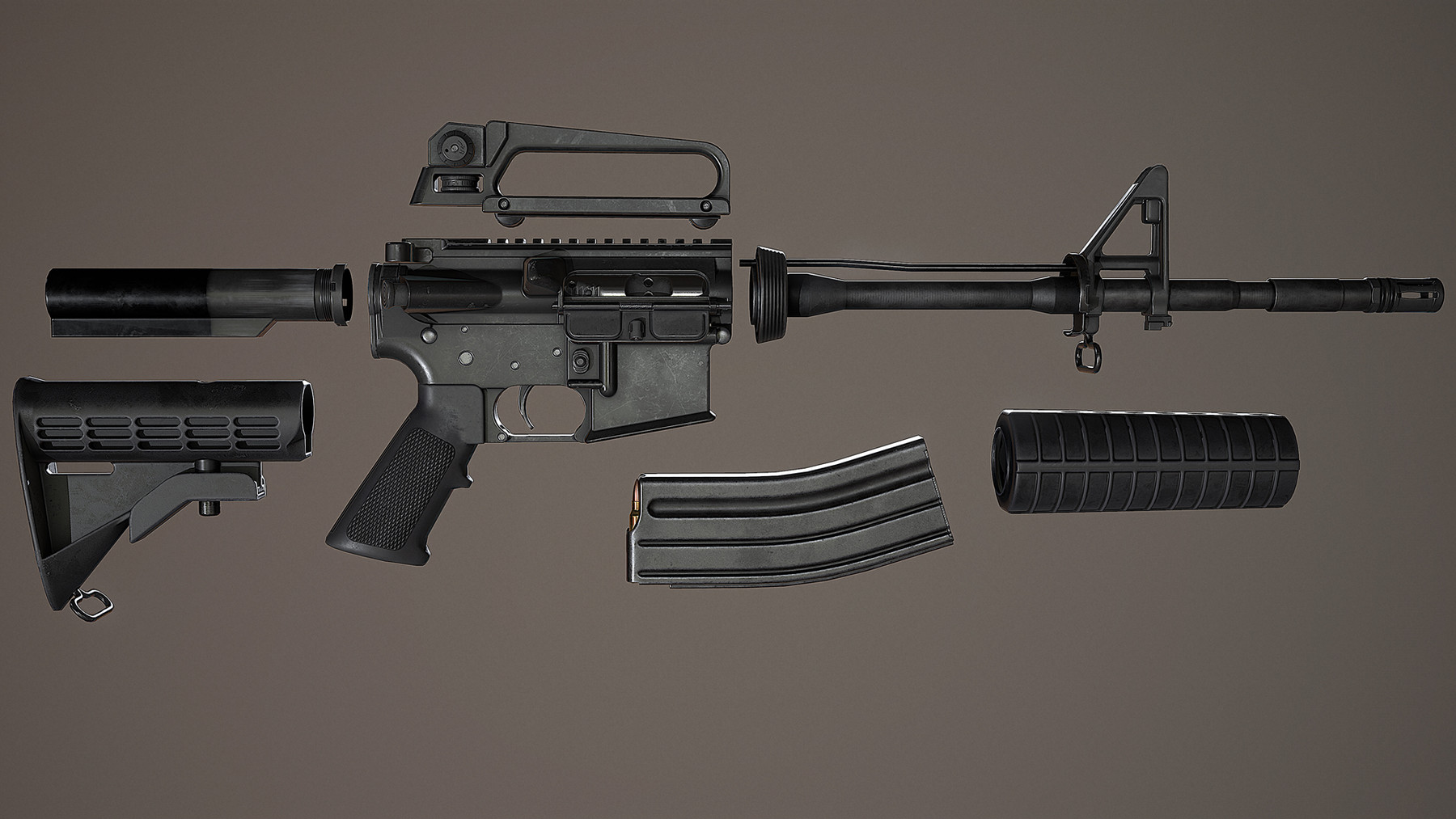 ArtStation - Ironbelly M4A1 FBX 3D Model | Resources