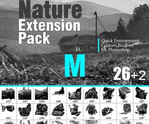 ArtStation - Nature Extension Pack M - Ps brushes | Brushes