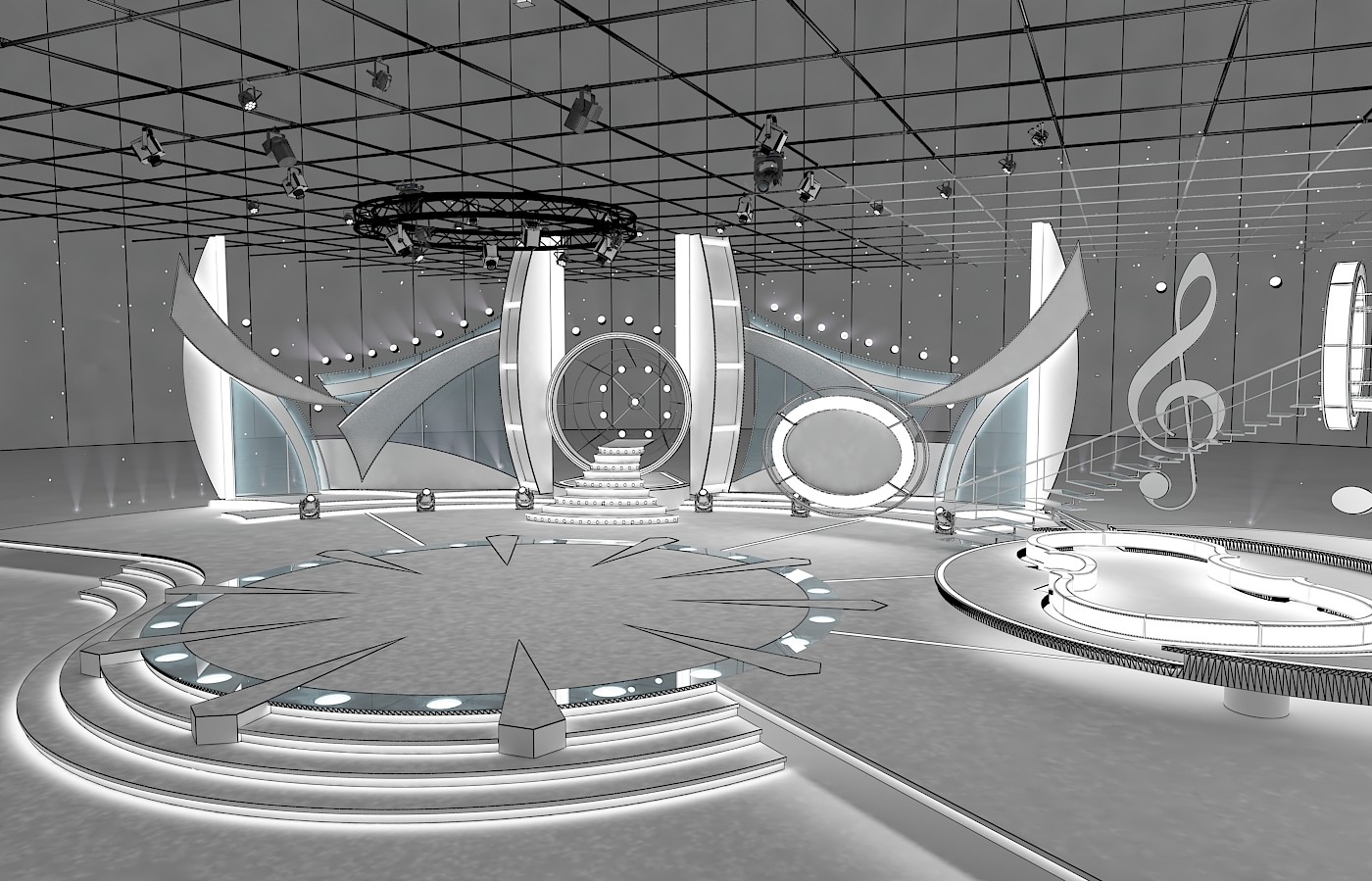 ArtStation - Virtual TV Studio Entertainment Set 1 | Resources