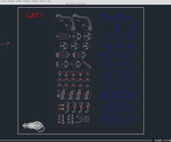 ArtStation - 3D Jigsaw Puzzle Cat 1 | Resources