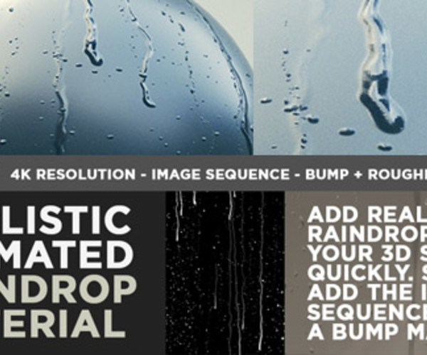 ArtStation - Realistic Animated Raindrop Material | Game Assets