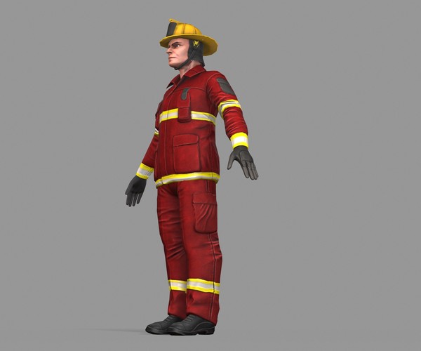 ArtStation - Fire Fighter lowpoly | Game Assets