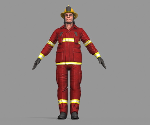 ArtStation - Fire Fighter lowpoly | Game Assets