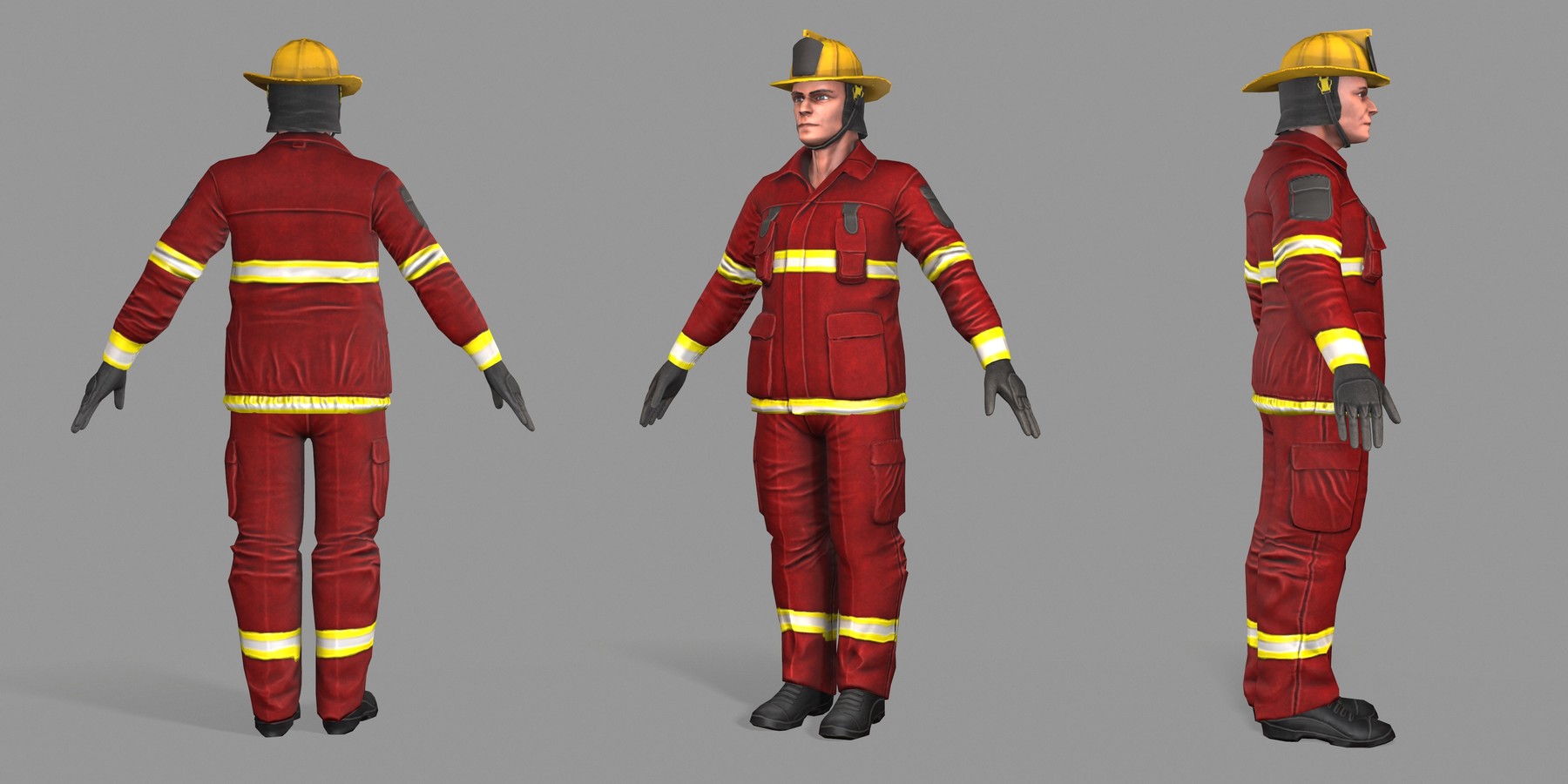 ArtStation - Fire Fighter lowpoly | Game Assets