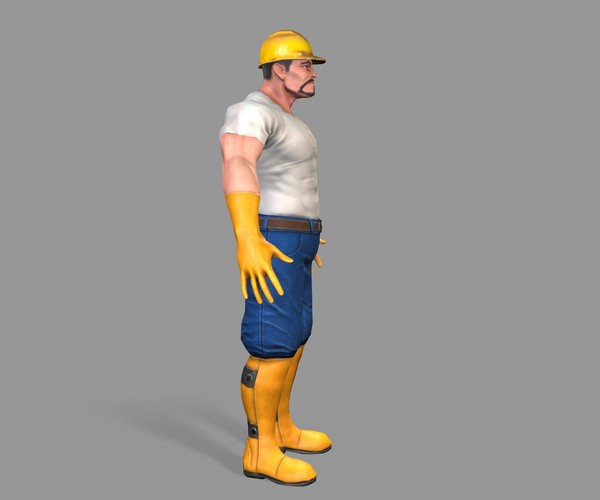 ArtStation - Worker lowpoly | Game Assets