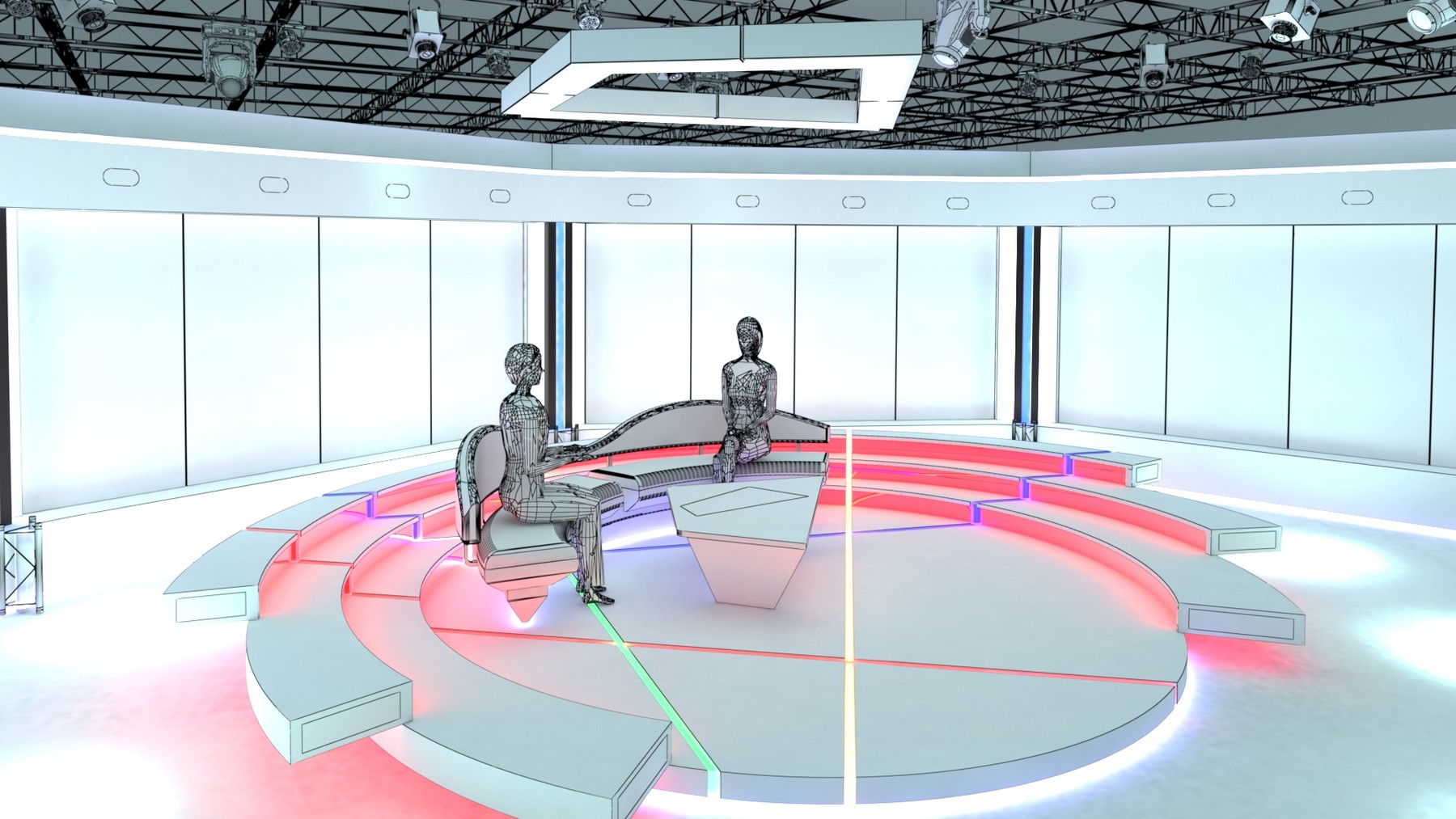 ArtStation - Virtual TV Studio Chat Set 2 | Resources