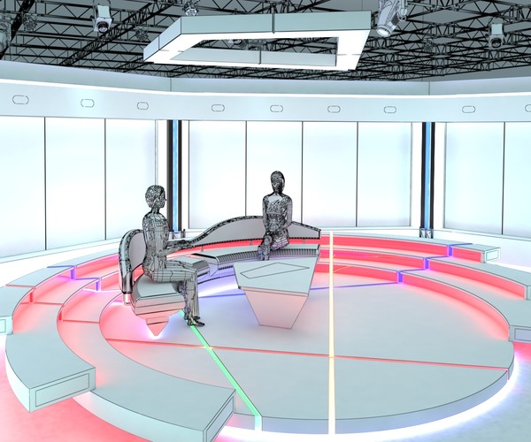 ArtStation - Virtual TV Studio Chat Set 2 | Resources
