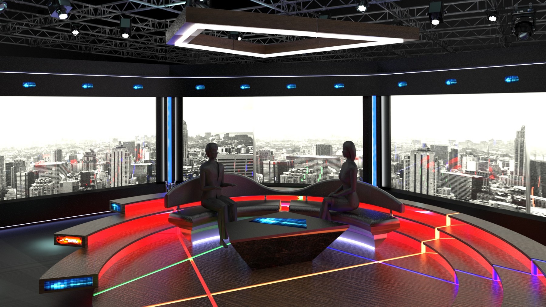 ArtStation - Virtual TV Studio Chat Set 2 | Resources