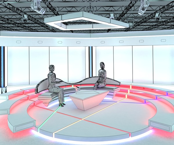 ArtStation - Virtual TV Studio Chat Set 2 | Resources