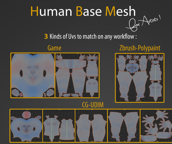 ArtStation - Human Base Mesh for artists ! | Resources