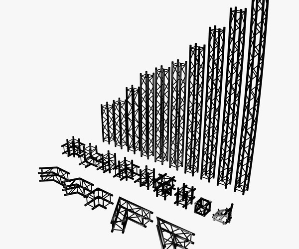 ArtStation - Square Truss Standard Collection - 24 PCS Modular | Resources