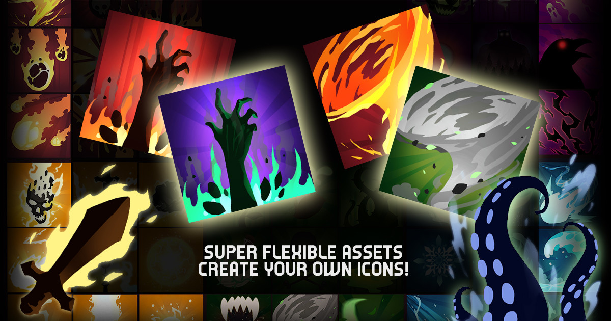 ArtStation - Editable RPG Skill Icons | Game Assets