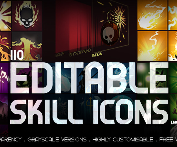 ArtStation - Editable RPG Skill Icons | Game Assets