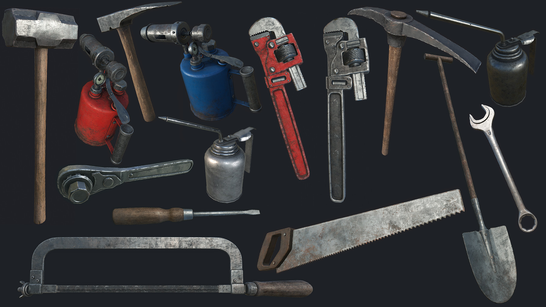 ArtStation - Old Work Tools Collection PBR | Resources