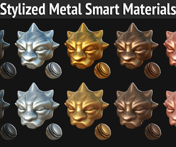 ArtStation - Stylized Metal Smart Materials | Game Assets