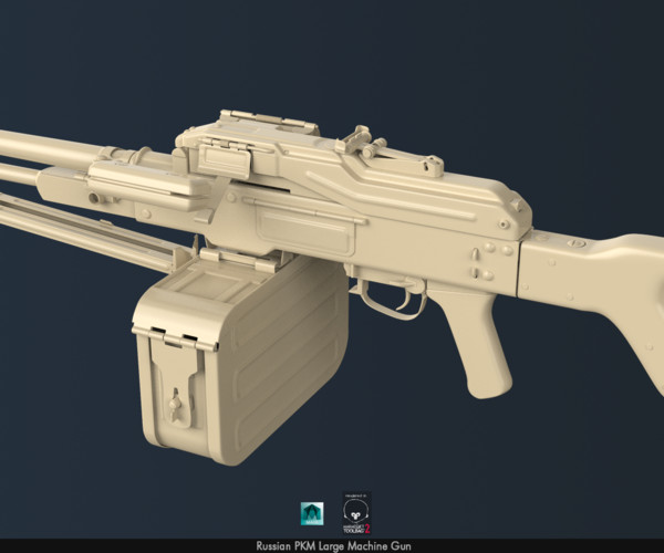 ArtStation - Russian PKM - Detailed High Poly - Weapon Development ...