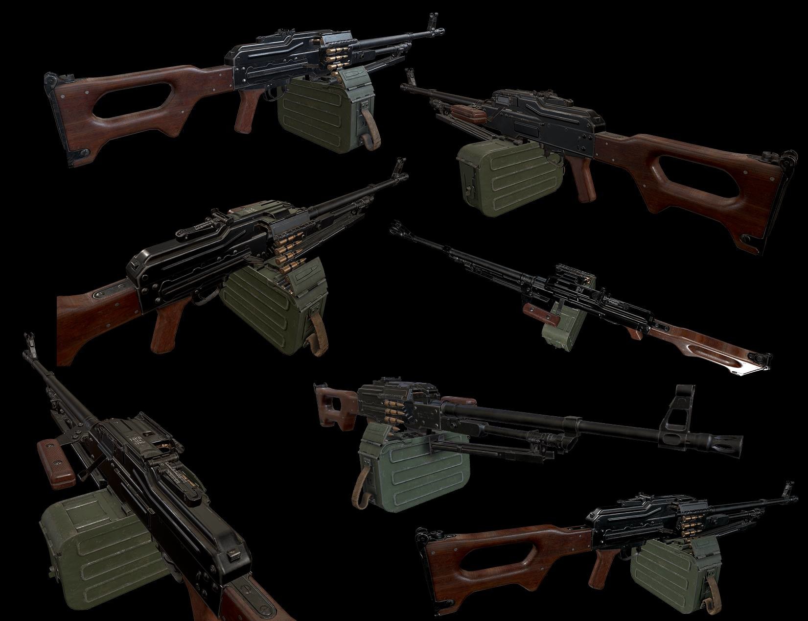 ArtStation - Russian PKM - Detailed High Poly - Weapon Development ...