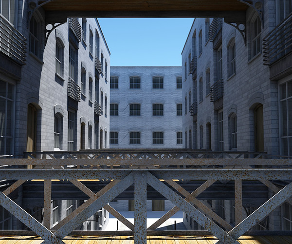 ArtStation - 3D Alleyway Textured | Game Assets