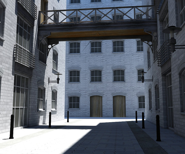 ArtStation - 3D Alleyway Textured | Game Assets