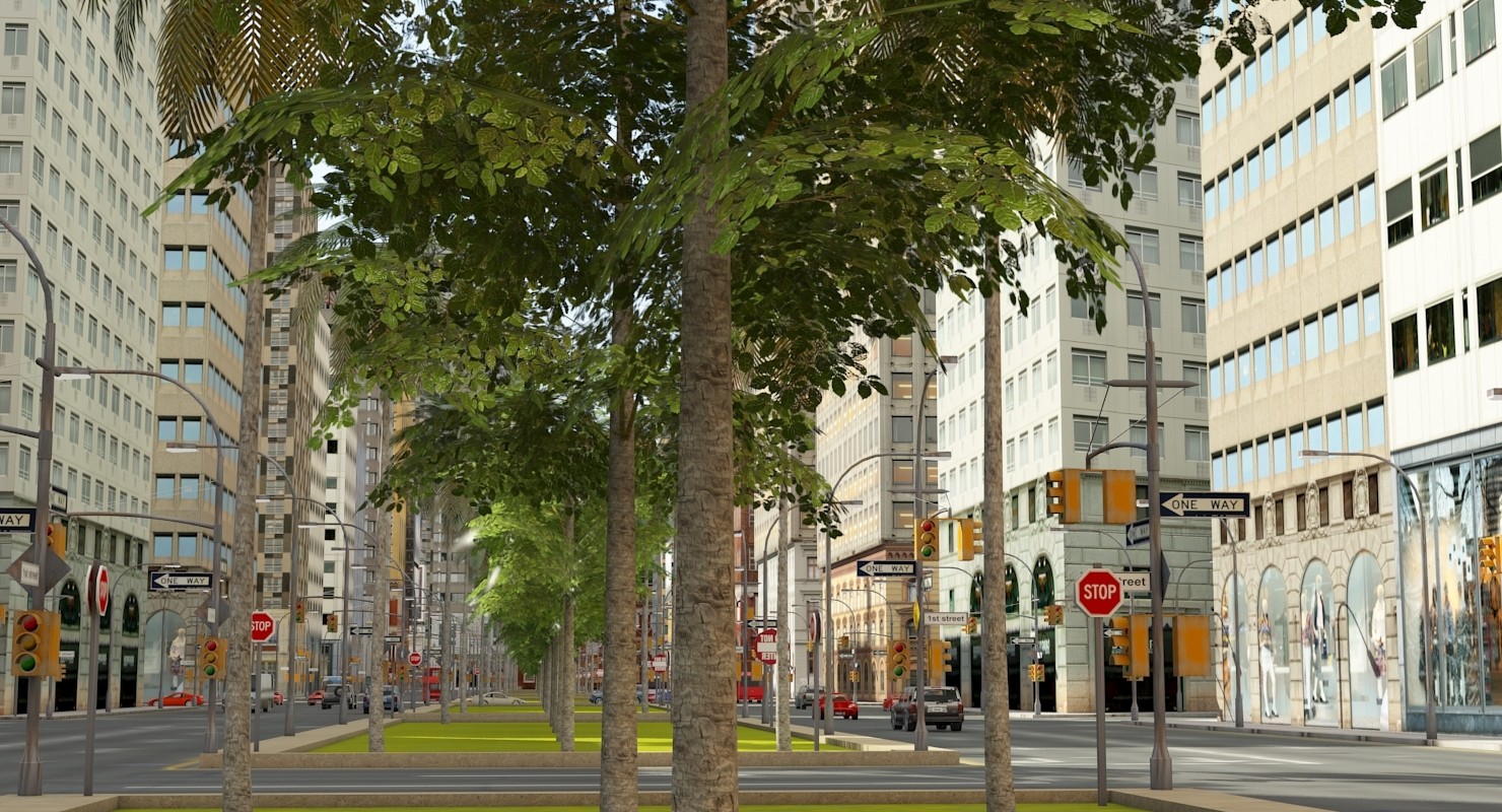 ArtStation - 3D City RT Day | Game Assets