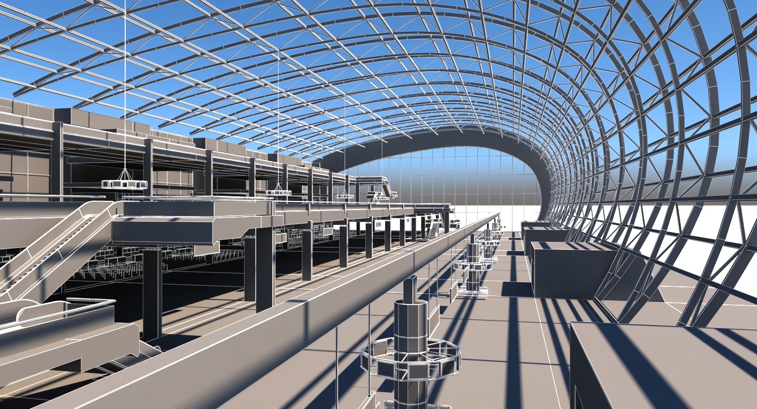 ArtStation - Airport Check In Interior | Resources