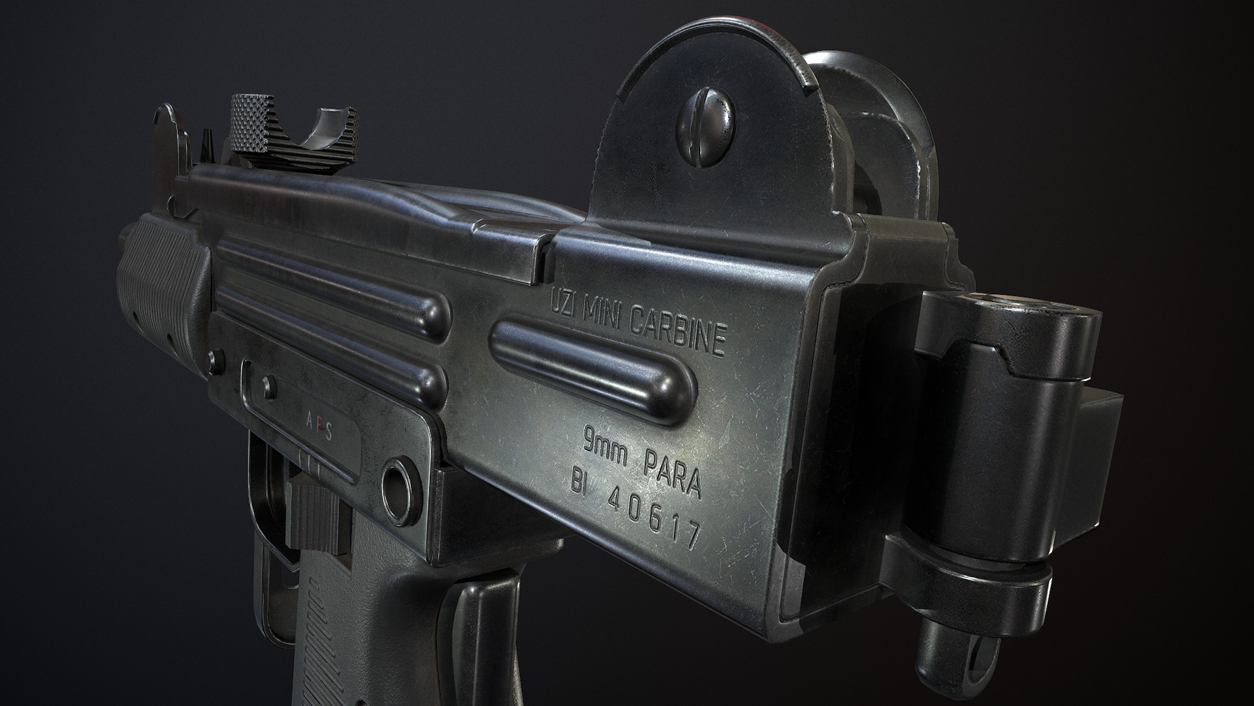ArtStation - Mini Uzi PBR 4k Texture Game mesh 3D model | Game Assets