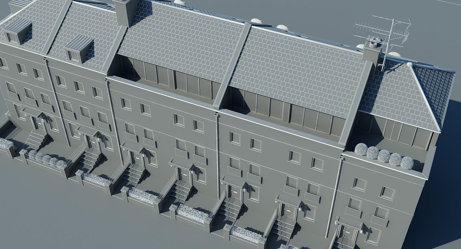 ArtStation - Terraced Town house Building | Resources