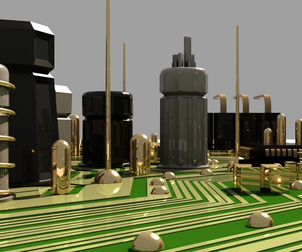 ArtStation - Circuit Board City | Resources