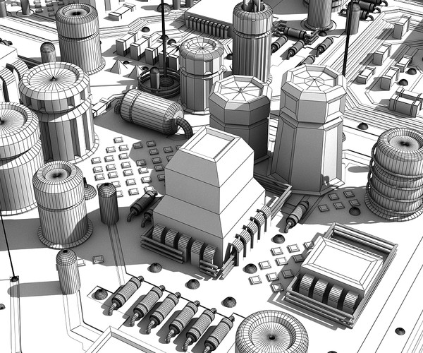 ArtStation - Circuit Board City | Resources