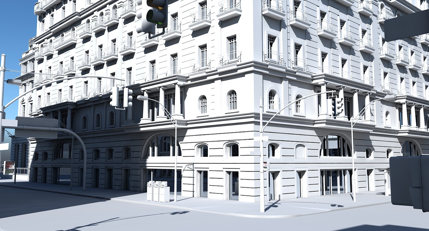 ArtStation - City Intersection 3D | Game Assets