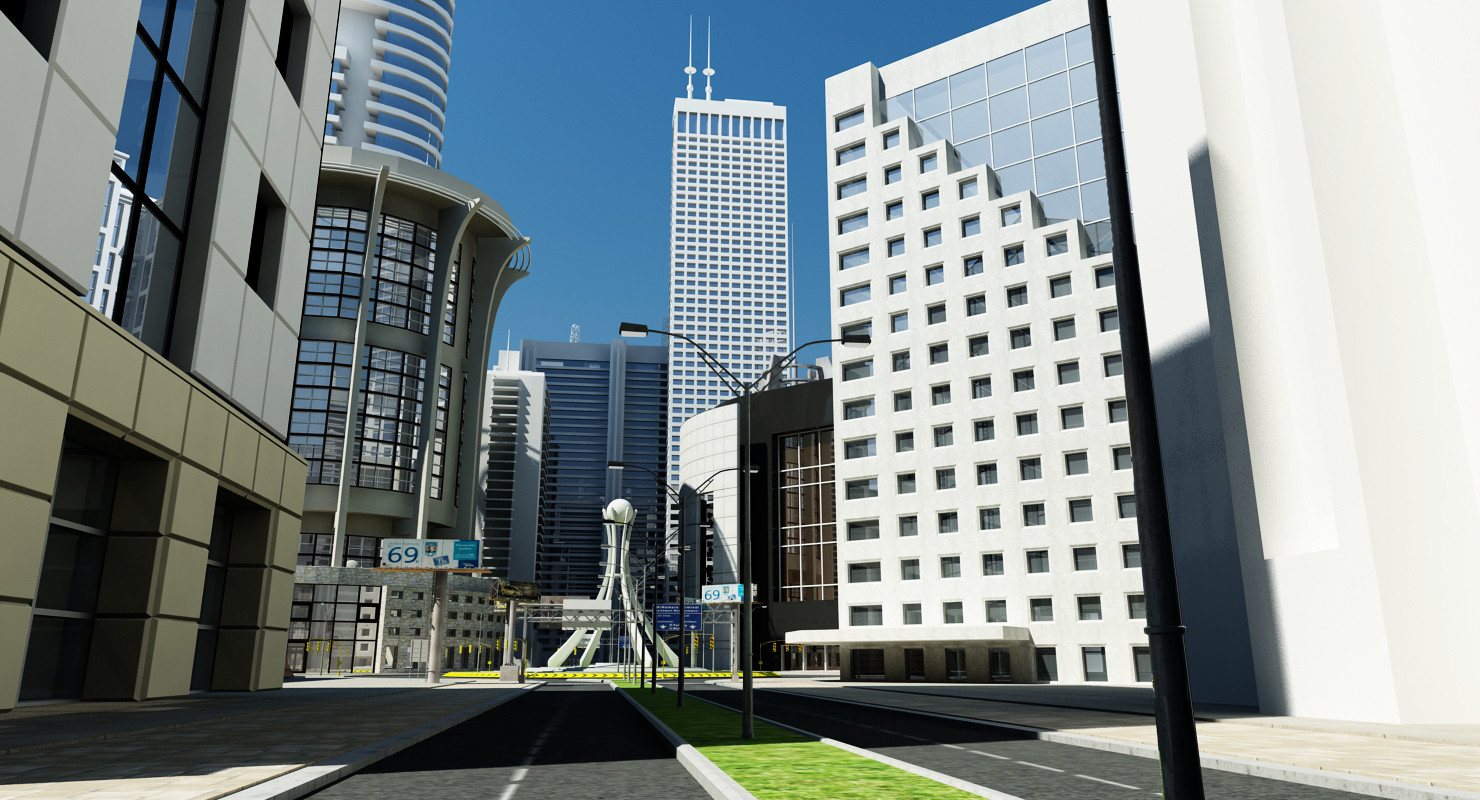 ArtStation - 3D City Intersection | Resources