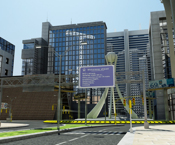 ArtStation - 3D City Intersection | Resources