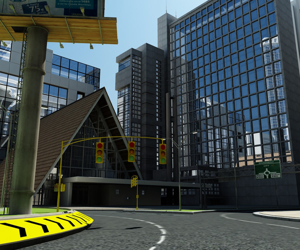 ArtStation - 3D City Intersection | Resources