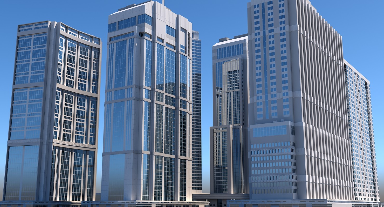 ArtStation - Modern City Skyscraper Kit | Resources