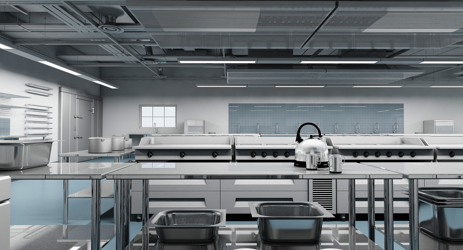 ArtStation - Commercial Kitchen 3D Model | Resources