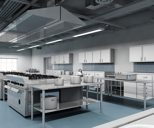 ArtStation - Commercial Kitchen 3D Model | Resources