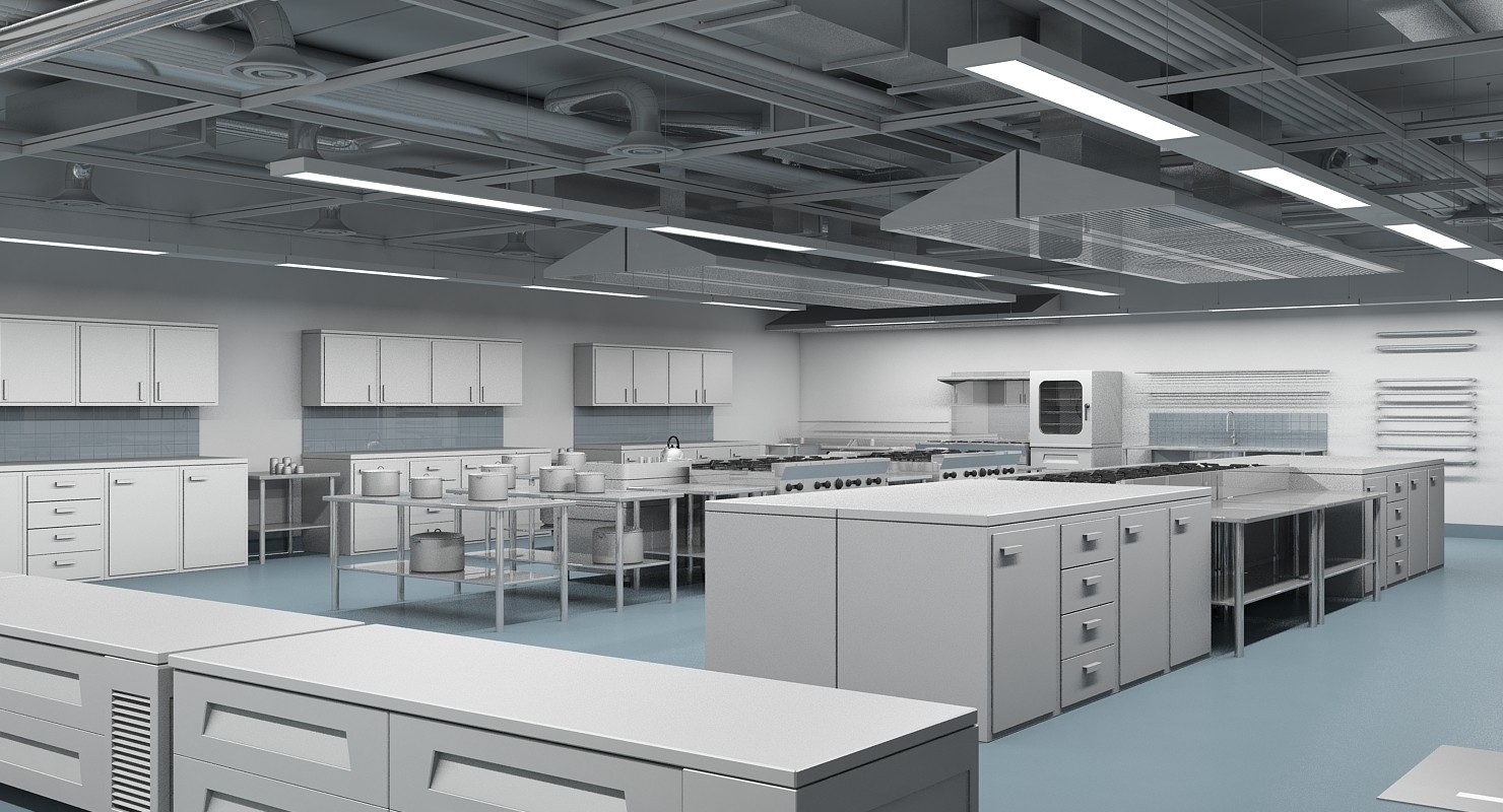 ArtStation - Commercial Kitchen 3D Model | Resources